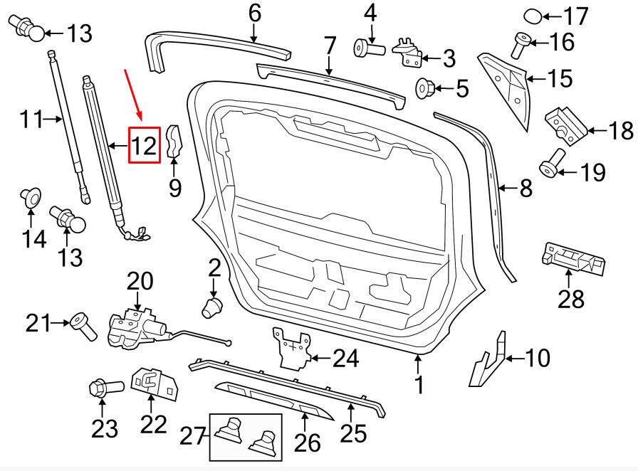 zadní el. vzpěra (10-13) :: PORSCHE-SHOP